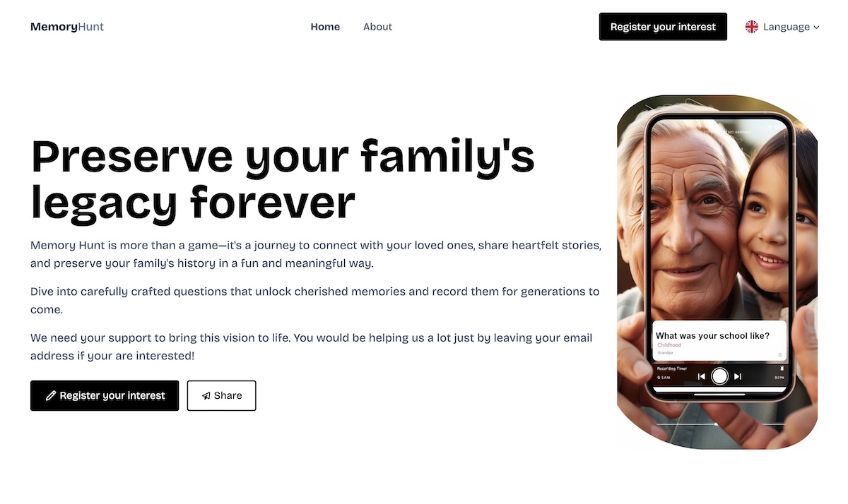 Memory Hunt - Find and pass down your family memories